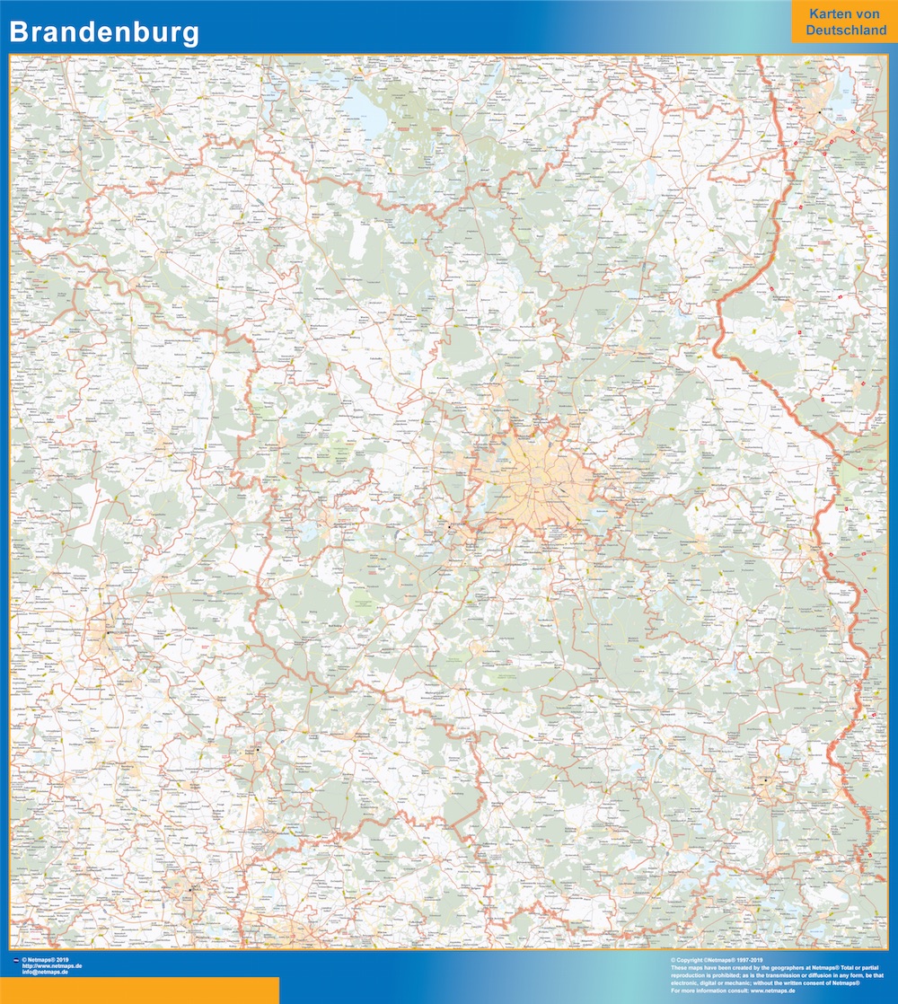 Brandenburg large map | Largest maps of the world. Our big collection