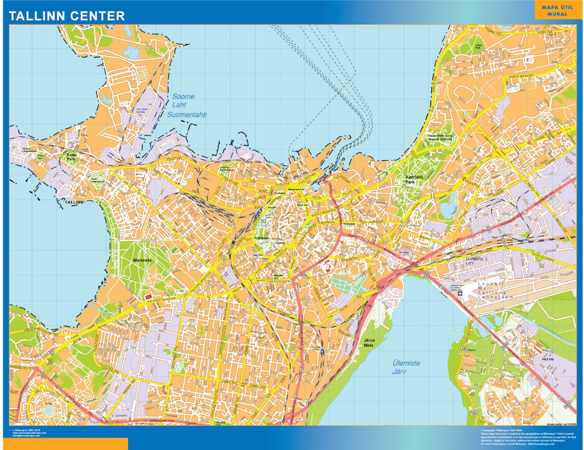 Tallinn downtown map | Largest maps of the world. Our big collection