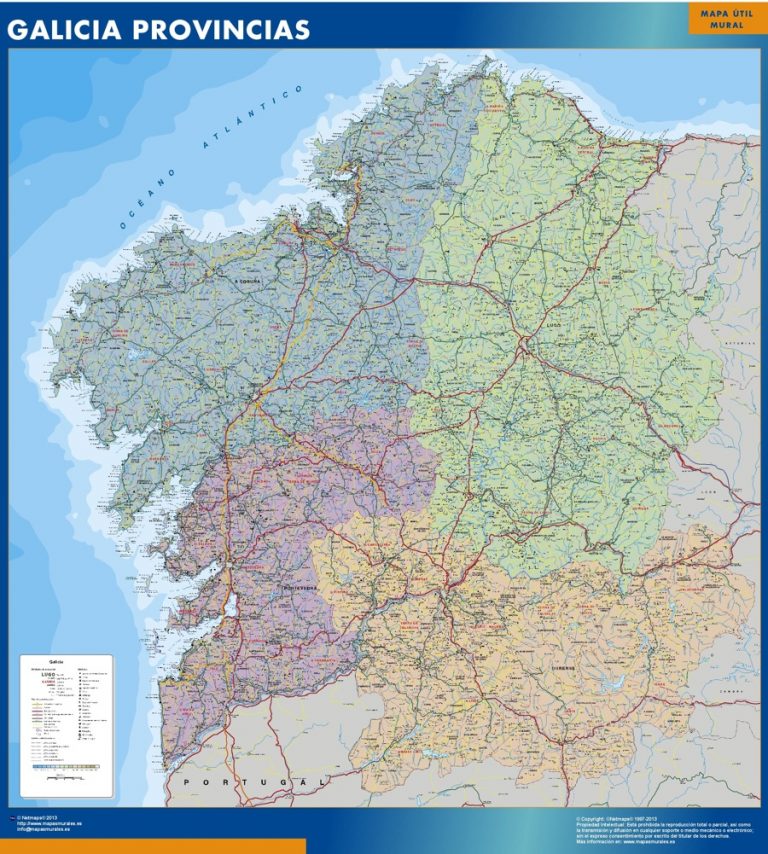 large map of Galicia provinces | Largest maps of the world. Our big ...