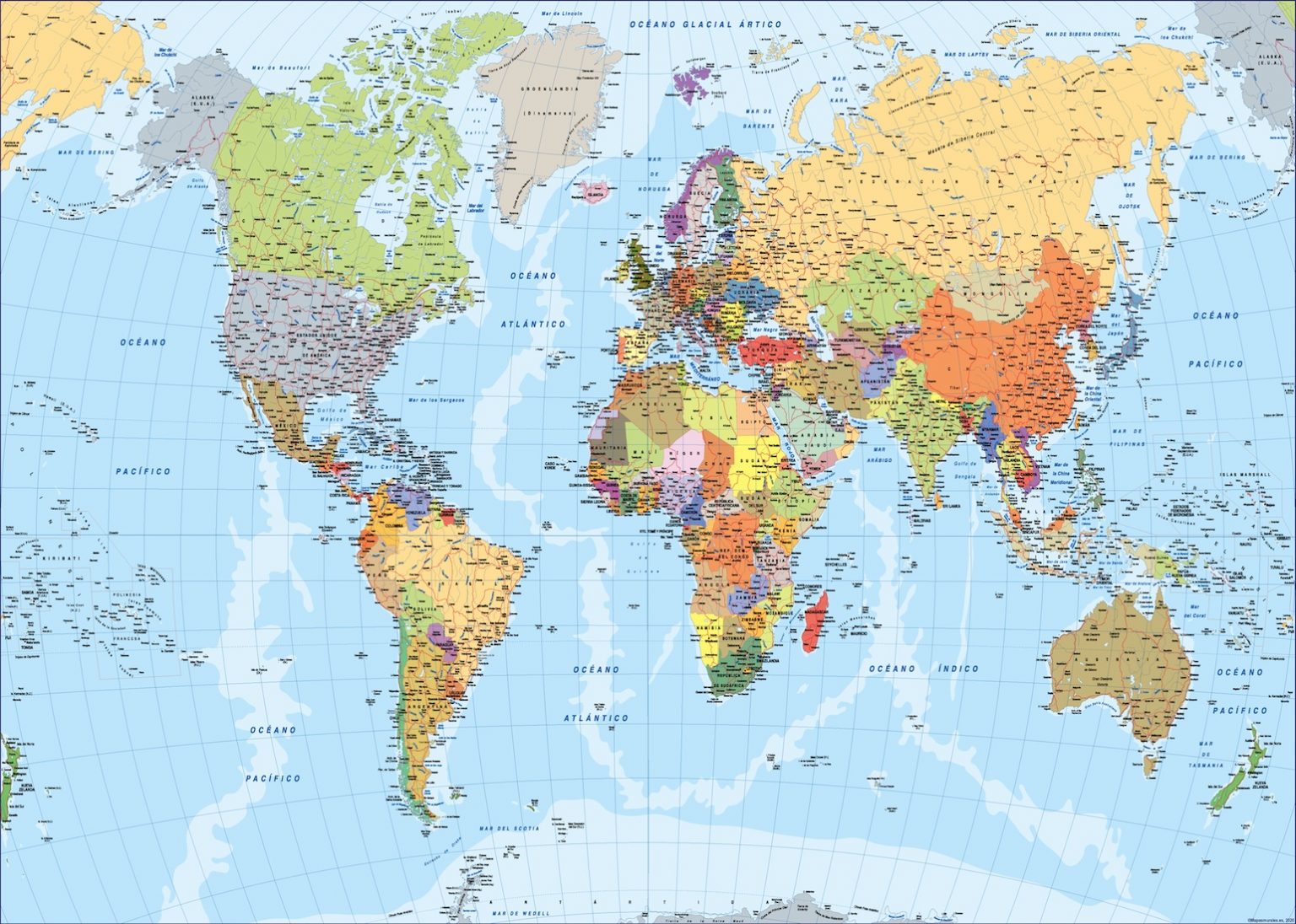 Largest maps of the world. Order online our big maps